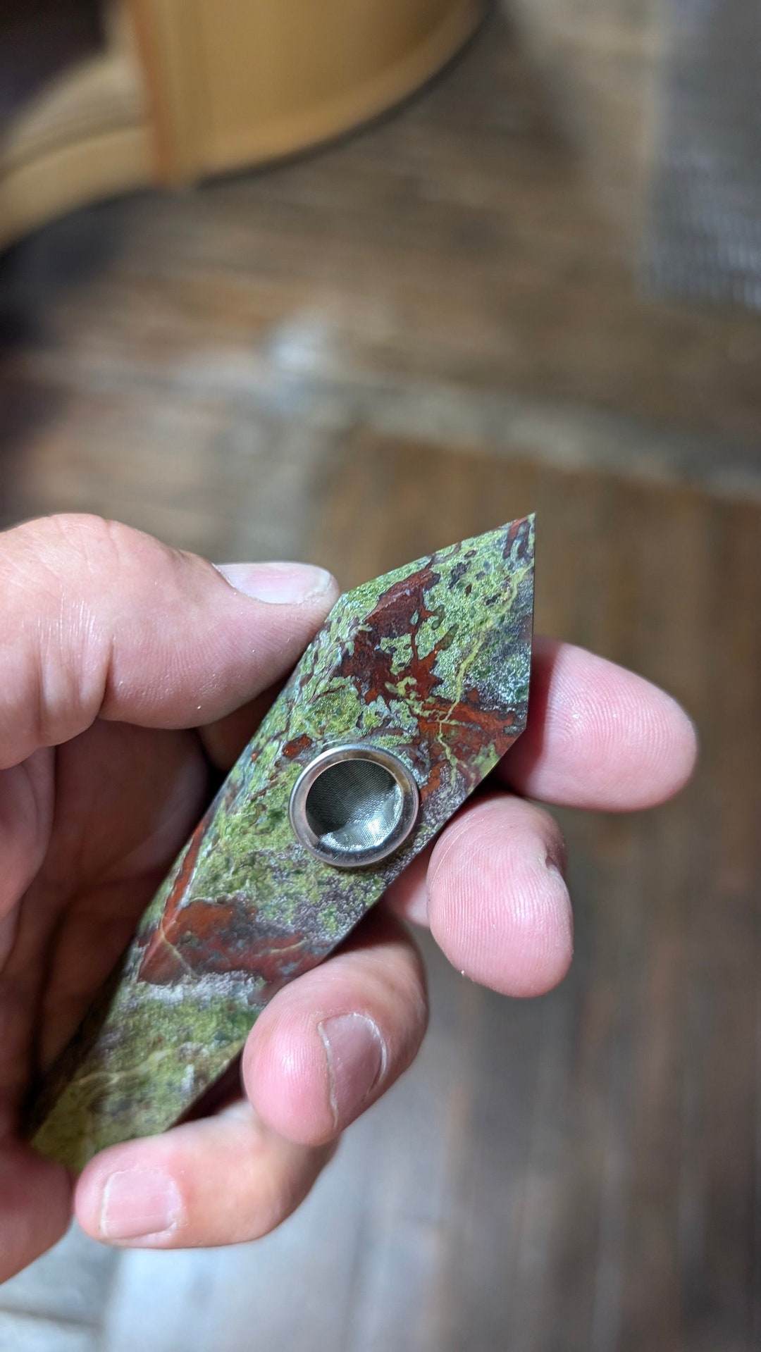 African Bloodstone Point Obelisk Tower Green Red Pink Protection ...