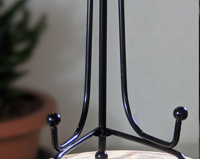 Black Metal Slab Stand for Crystal Gemstone Slice Plate Picture Display ...