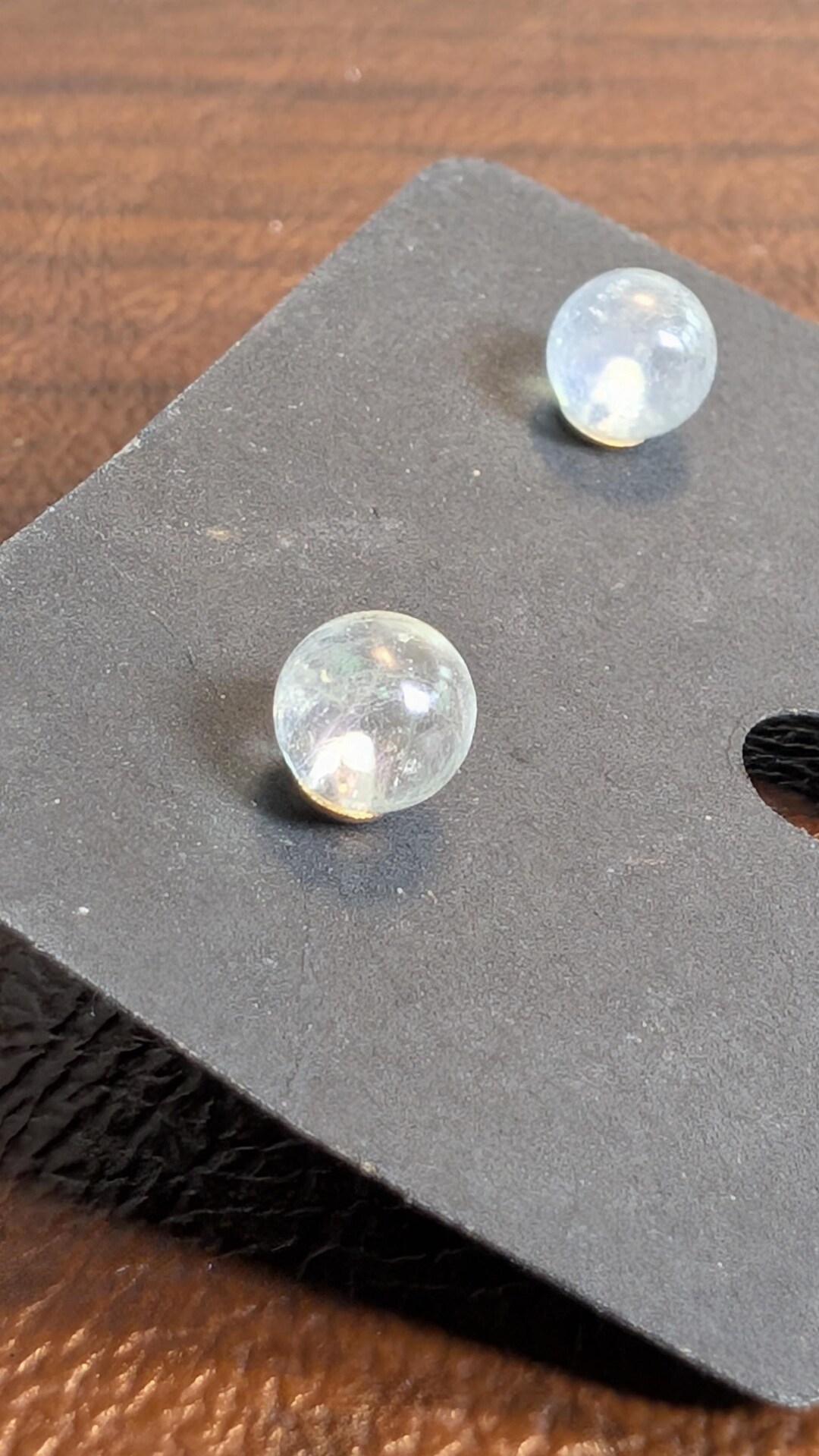 Beautiful Blue Moonstone Crystal Stone Bead Earrings Growth Strength ...