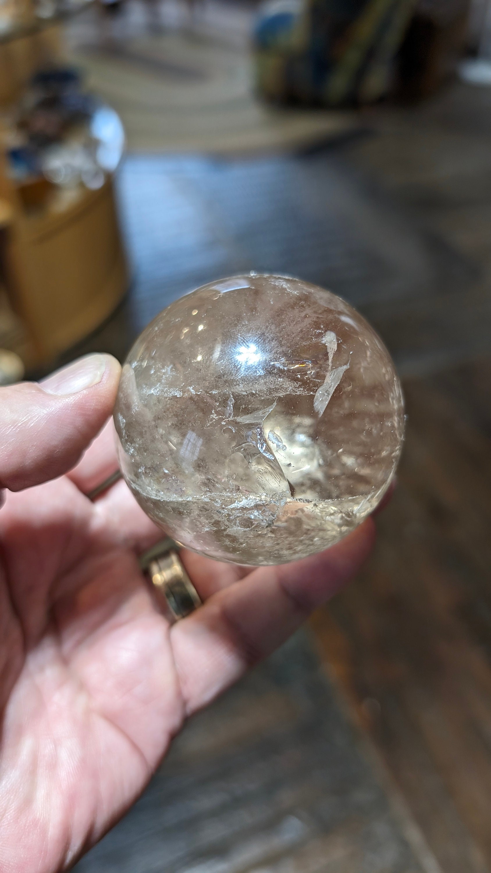 Quartz Crystal Sphere Stone Master Healer Amplify Energy Rainbows ...