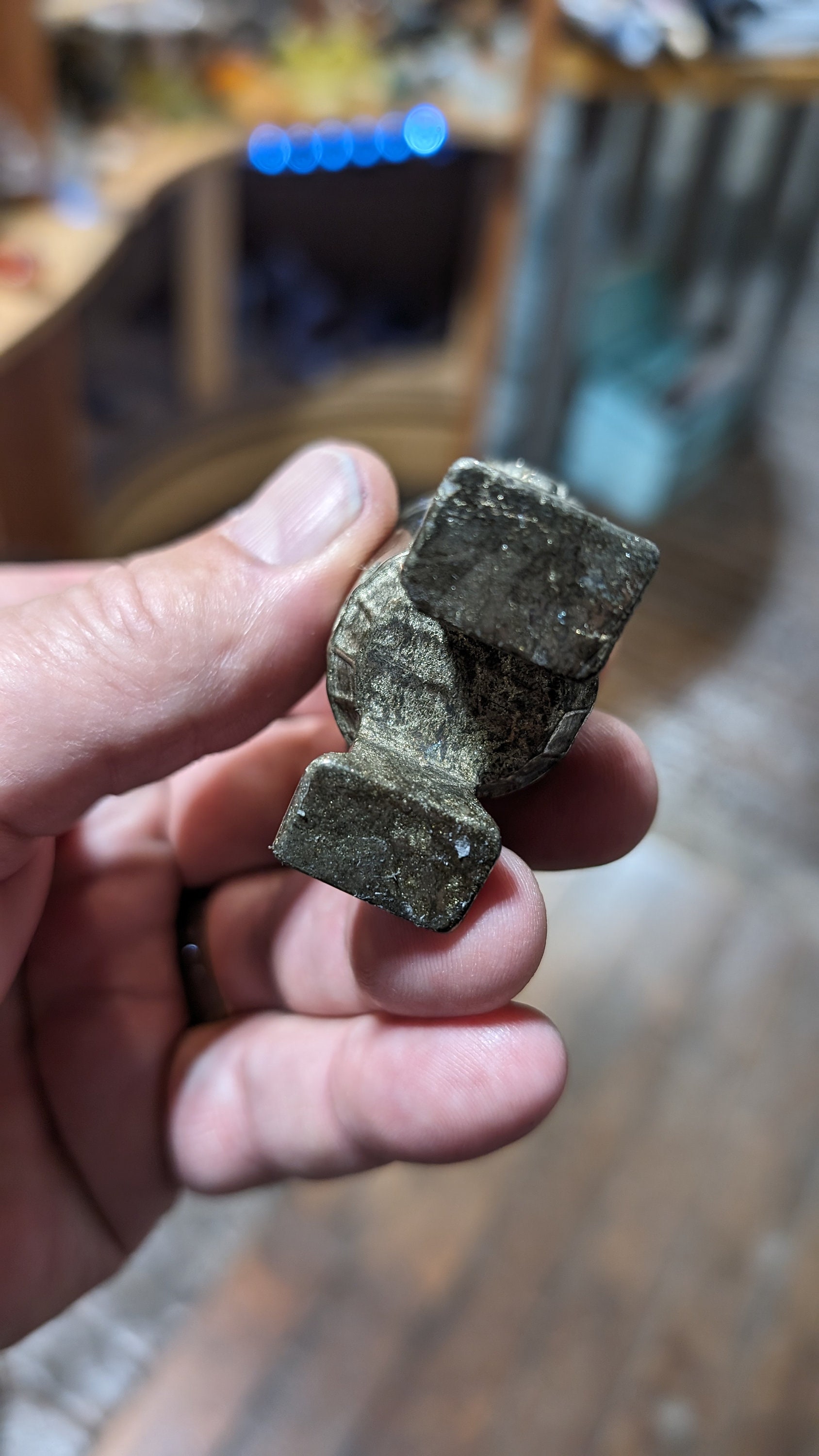Pyrite Stone Carved Robot Statue Star Carving Protection Memory Who23c4 ...