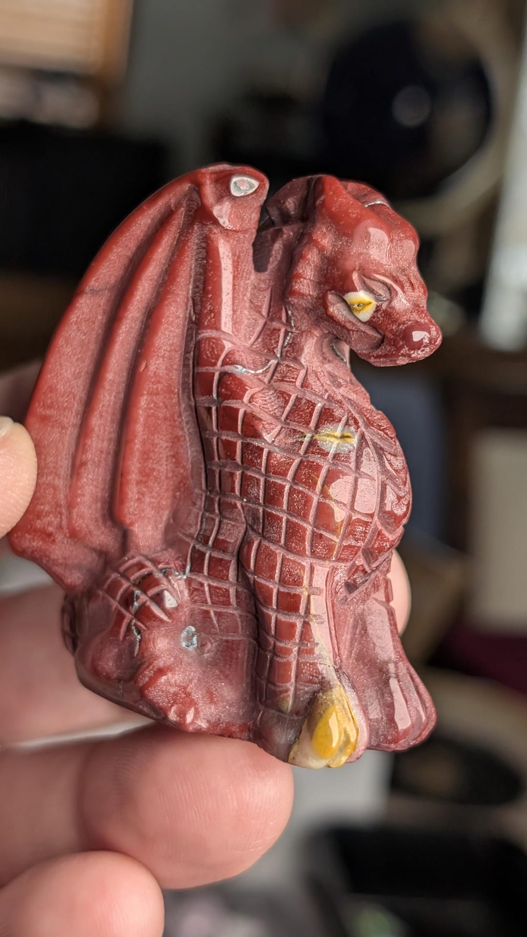 Stone Carved Mookaite Flying Dragon Carving Healing Crystal 25a57 - Etsy