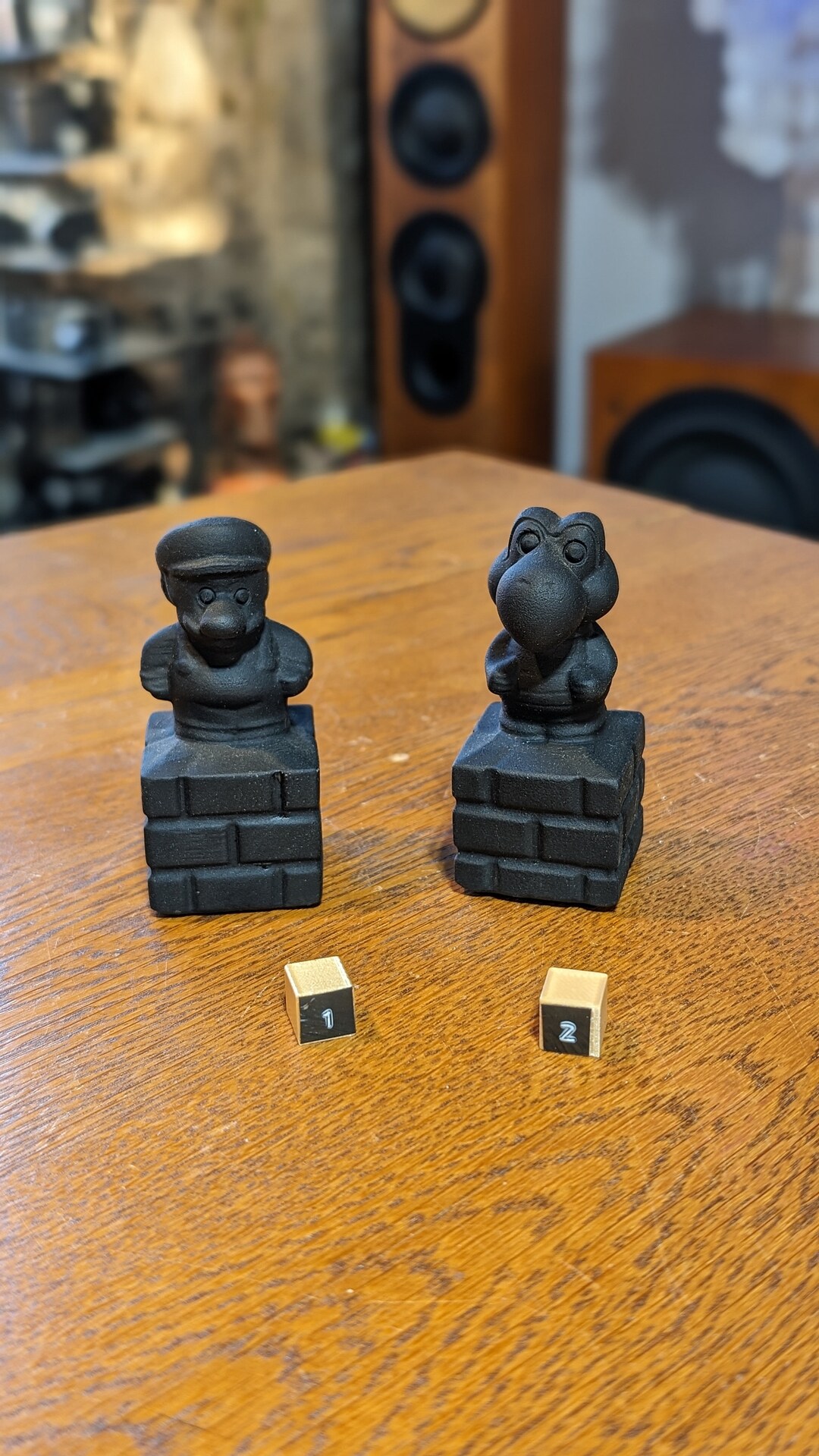 Stone Carved Mario Brothers Bros Carving Assorted Black Obsidian Rare ...