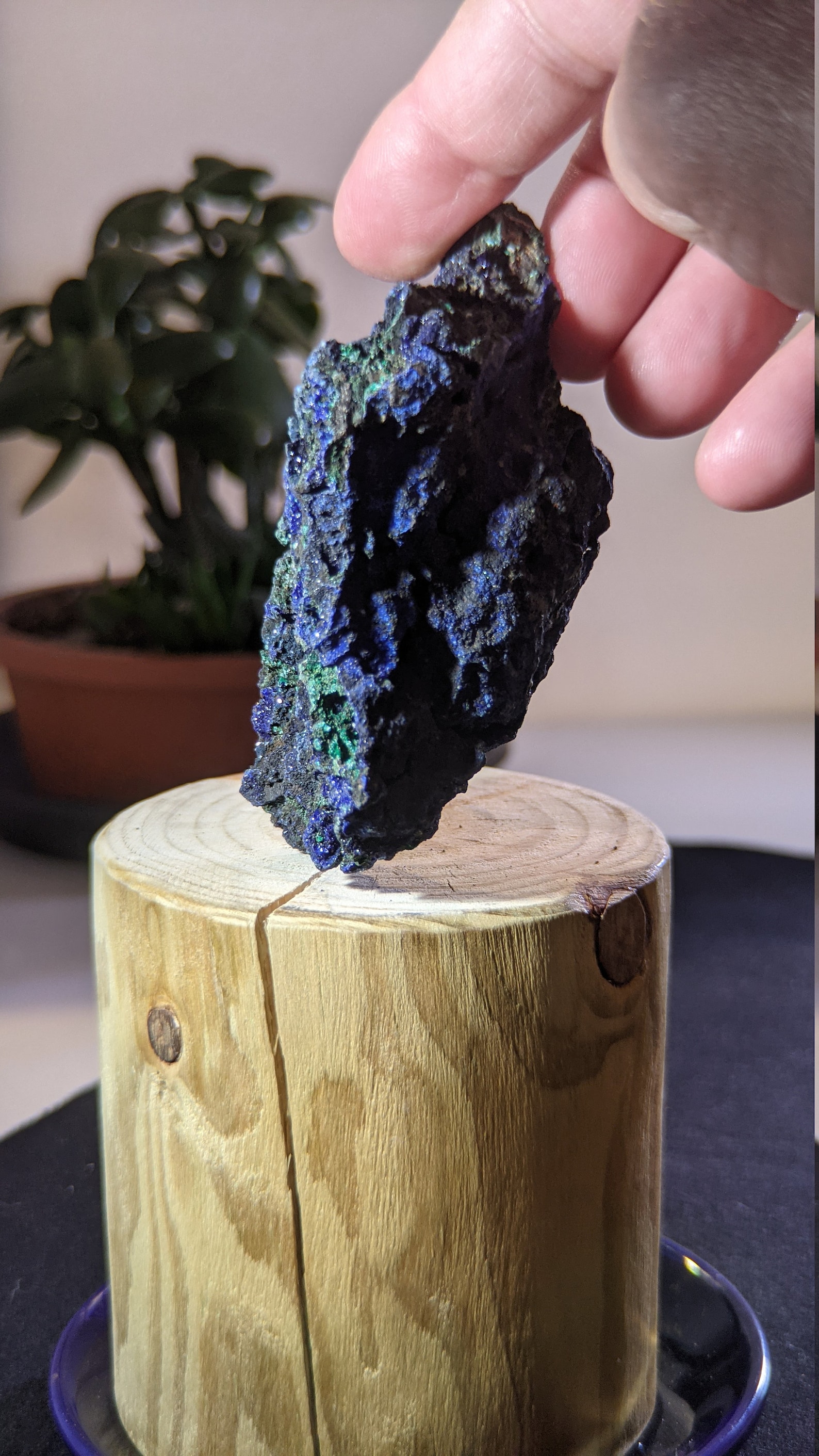 Natural Deep Blue Azurite Slab Stone Point Tower Healing Blue - Etsy