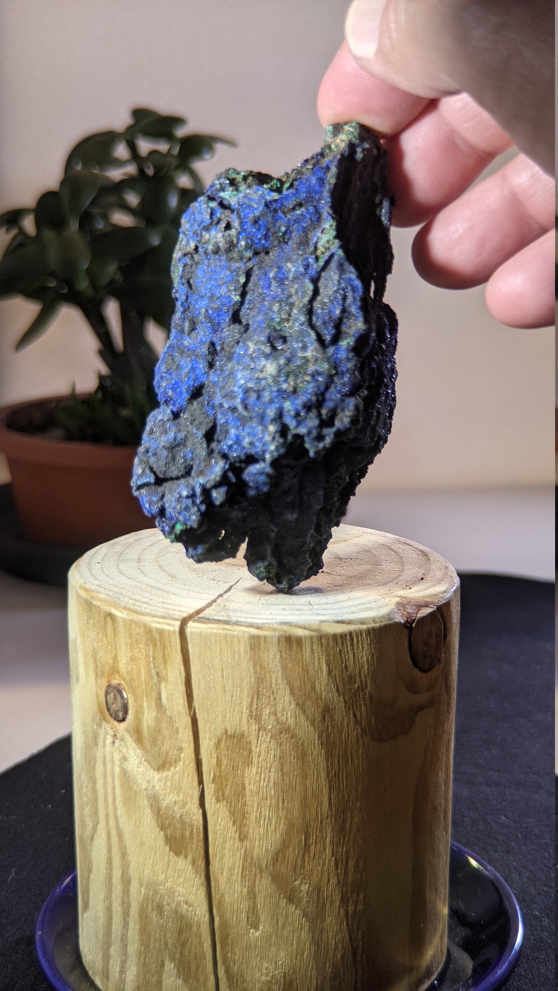 Natural Deep Blue Azurite Slab Stone Point Tower Healing Blue - Etsy