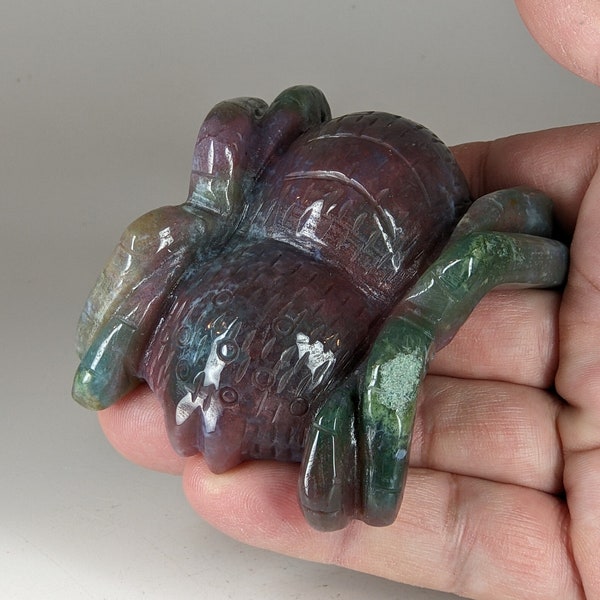 Carved Crystal Spider - Etsy