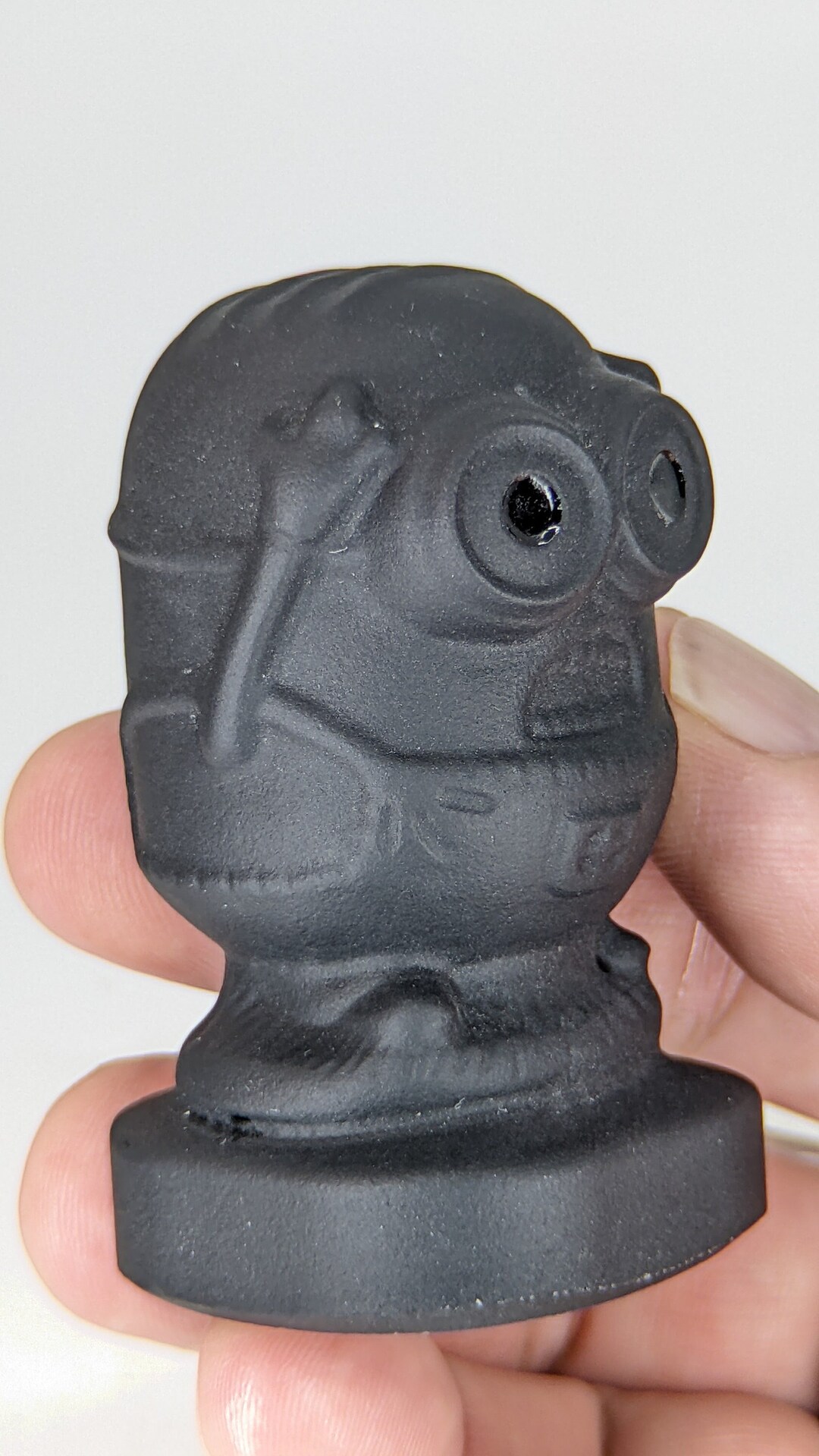 Black Obsidian Baby Minion Crystal Stone Carved Carving Whog22g12 - Etsy