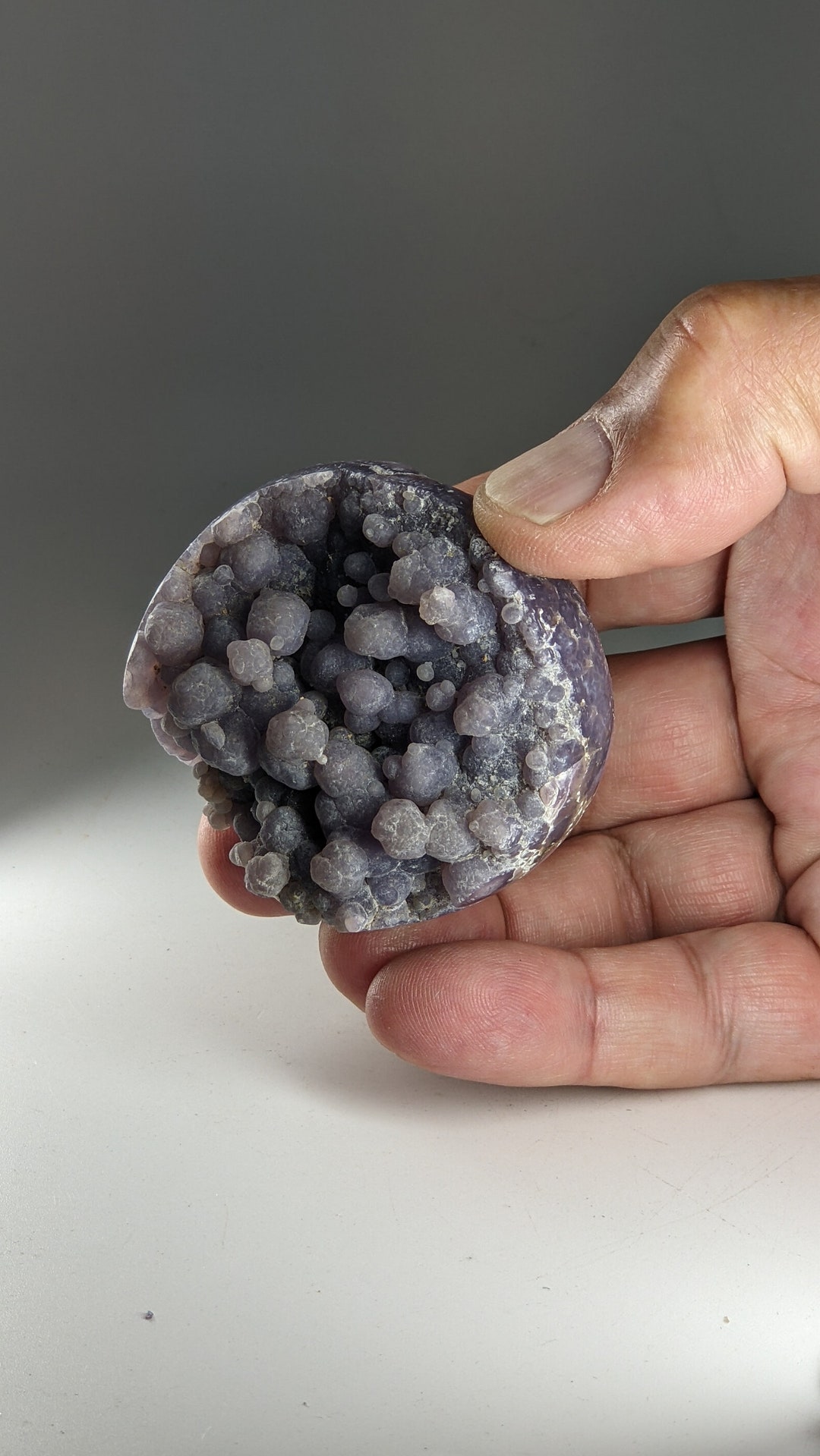 Grape Agate Sphere Chalcedony Sphere Stone Purple Crystal Mineral ...