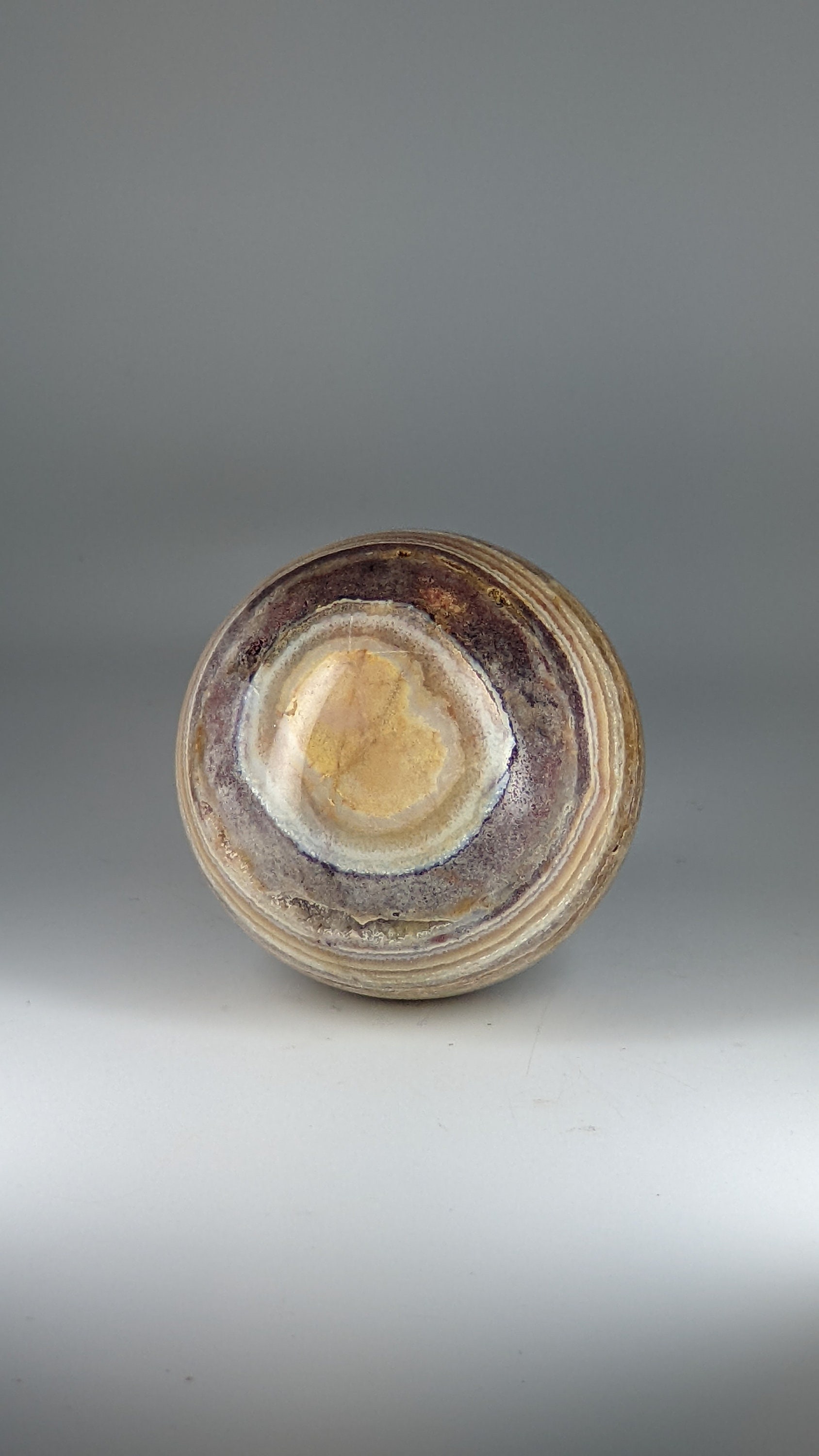 Pork Stone Banded Calcite Sphere Layered Stone Crystal Sphere Harmony ...