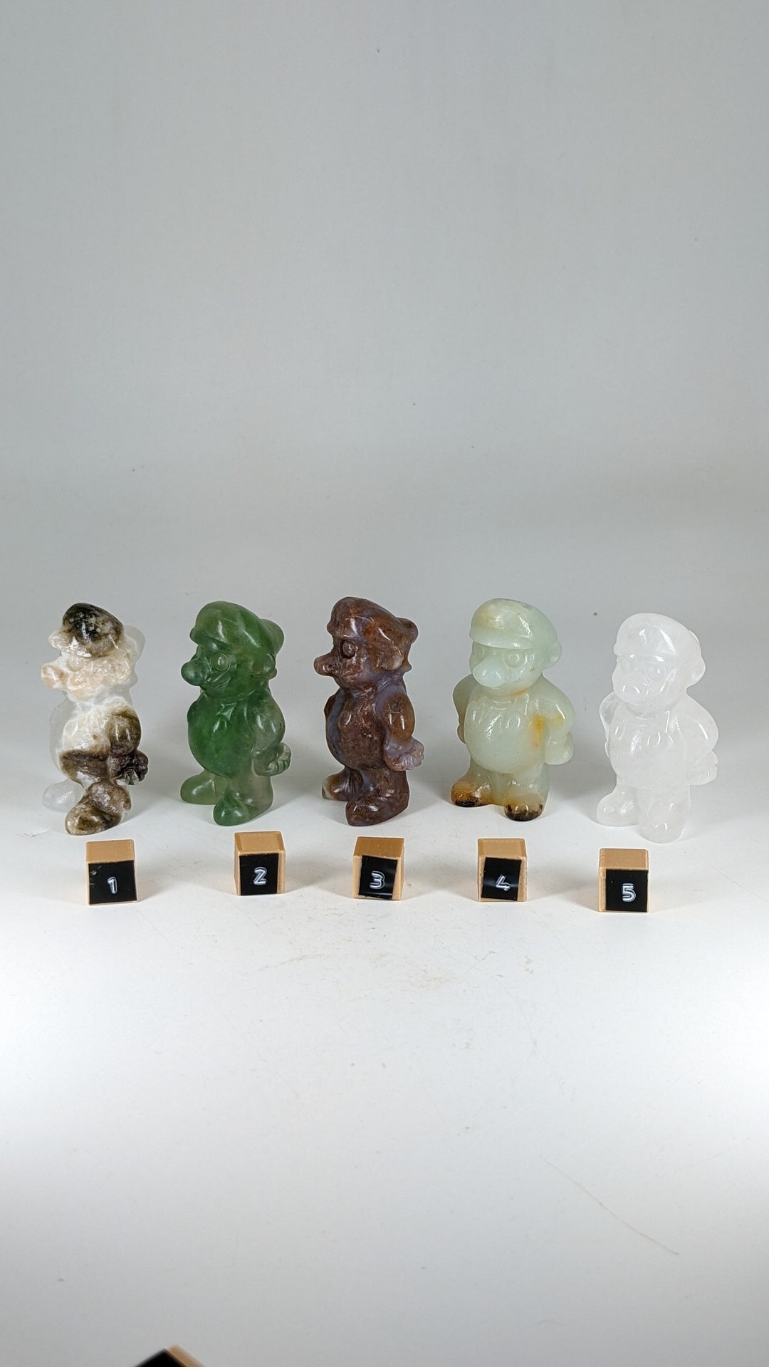 Crystal Stone Carved Mario Brothers Bros Carving Assorted WHOG22Y11 - Etsy