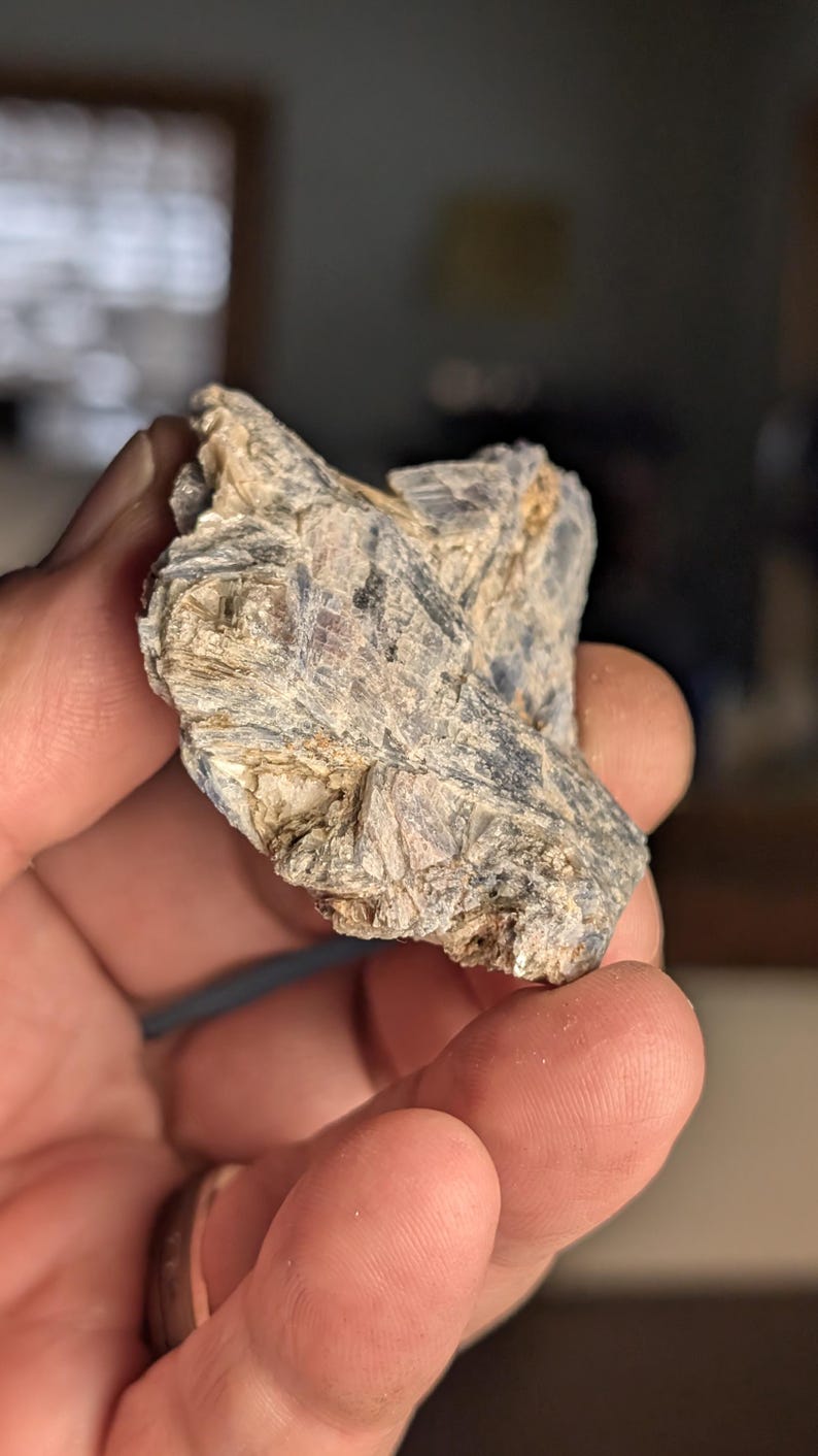 Natural Raw Rough Kyanite Blue Silver in Matrix Crystal Stone Piece ...