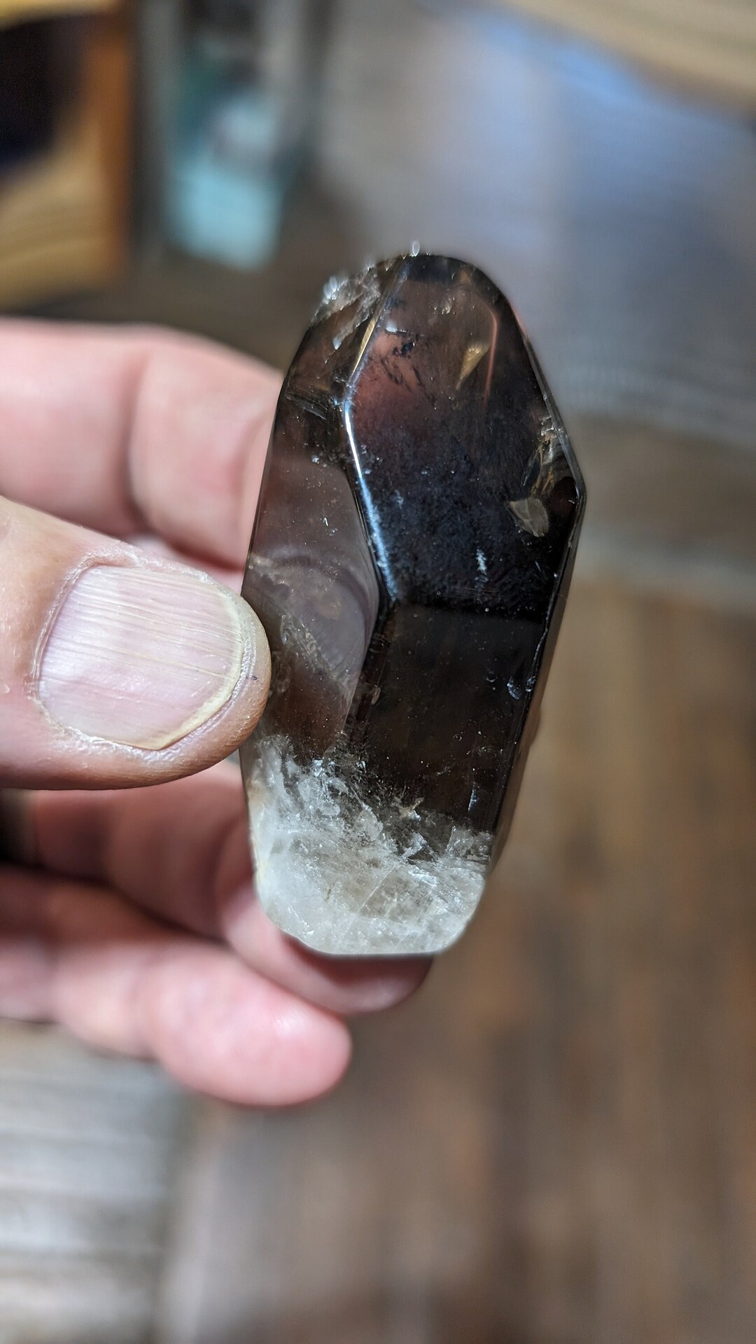 Smoky Quartz Crystal Point With Rainbow Inclusions - Etsy
