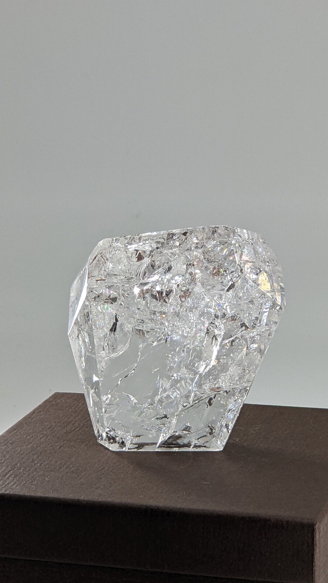 Fire and Ice Crackle Crystal Free Form Stone Rainbows Healing Gorgeous ...