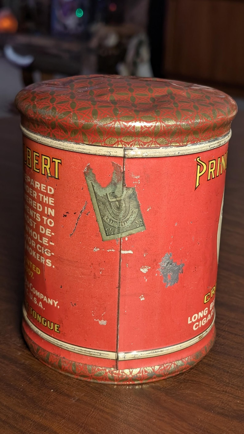 Vintage Antique Prince Albert Crimp Cut Tobacco Tin RJ Reynolds Tobacco ...