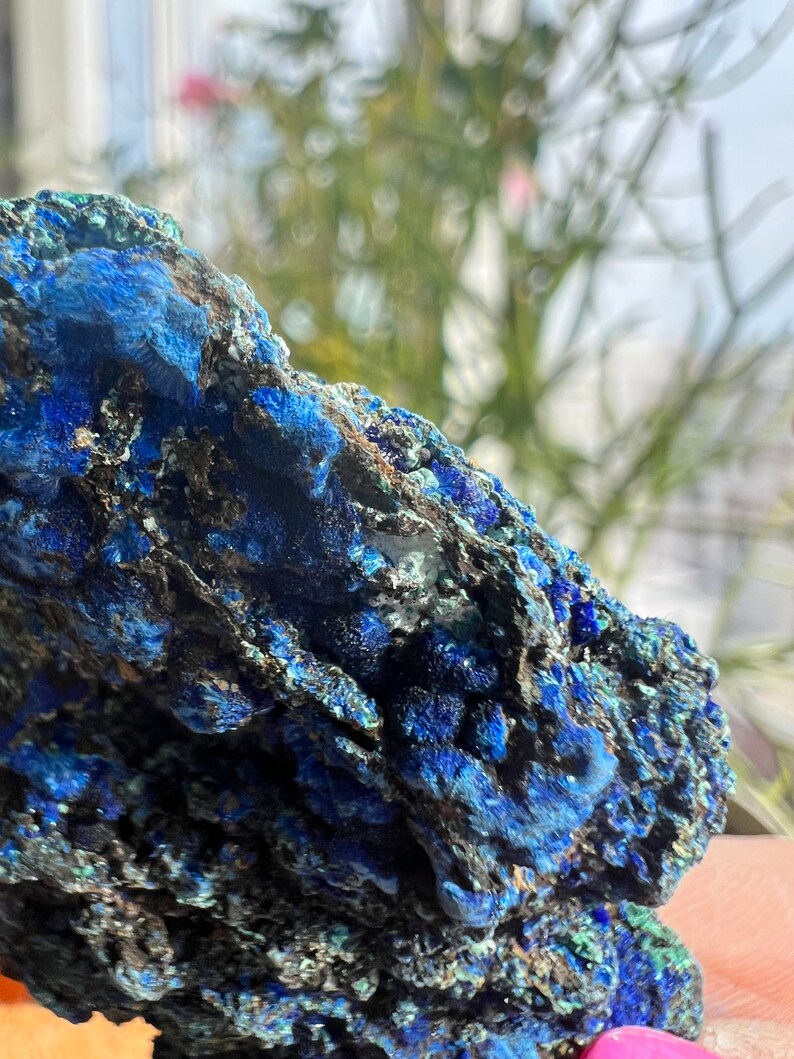 Blue Azurite Slab Stone Point Tower Healing Blue Green Happiness ...