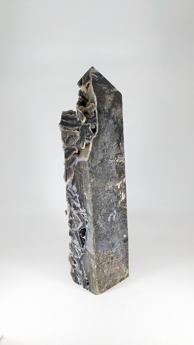 Extra Large DRUZY Midnight Blue Black Sphalerite Tower Point Crystal ...