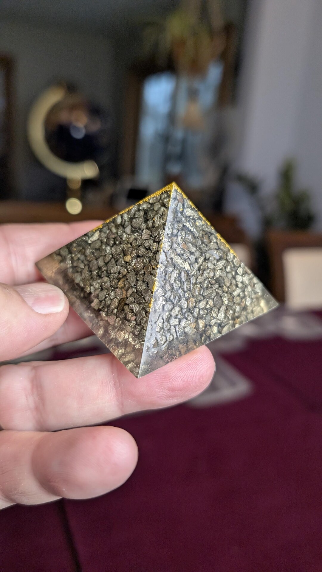 Chip Pyrite Oragonite Pyramid Stone Mineral Protection Stimulating Memory - Etsy