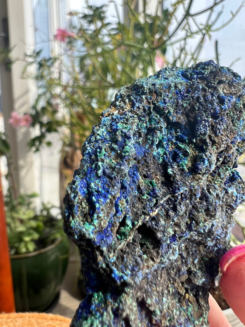 Blue Azurite Slab Stone Point Tower Healing Blue Green Happiness ...