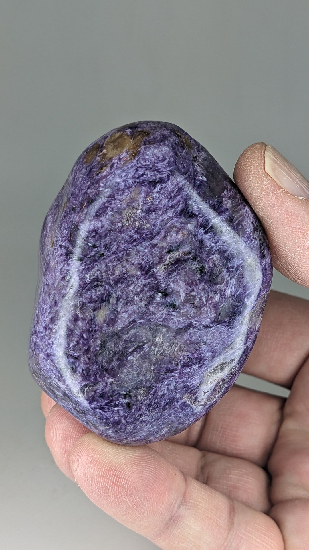 Charoite Palm Stone Free Form Rare High Energy Vibration Health Purple ...