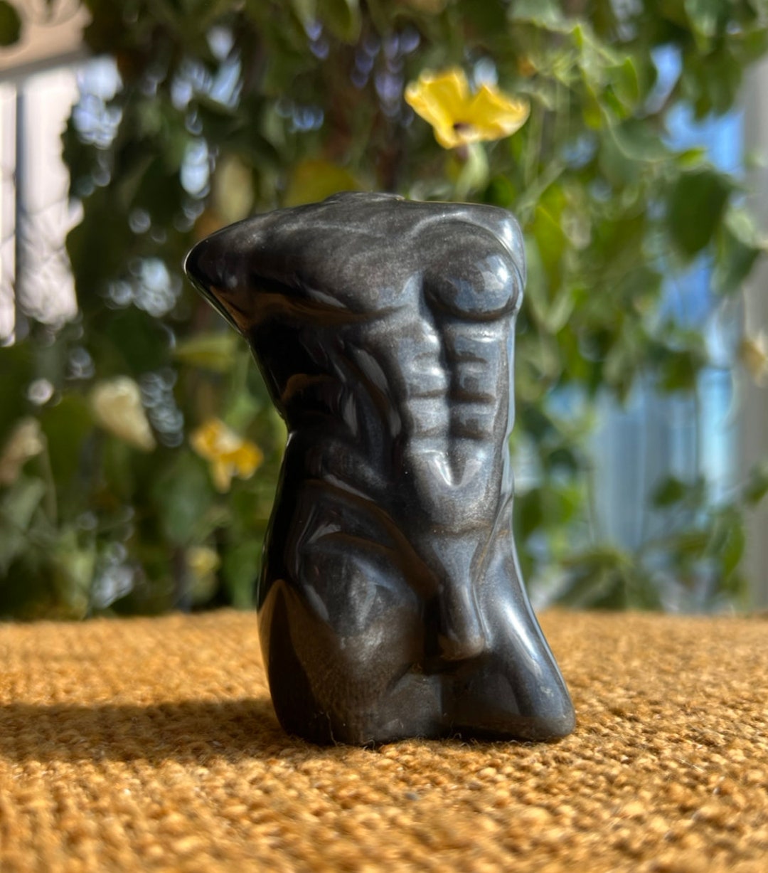 Gold Sheen Obsidian Male Body Carving Stone Stones Crystal Healing ...