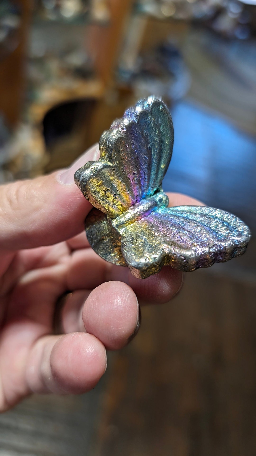Rainbow Bismuth Titanium Butterfly Formation Mineral Who24c19 - Etsy