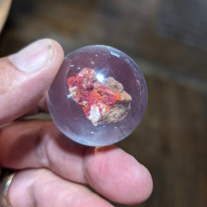 Small Cinnabar in Acrylic Sphere Money Wealth Abundance Transformation ...