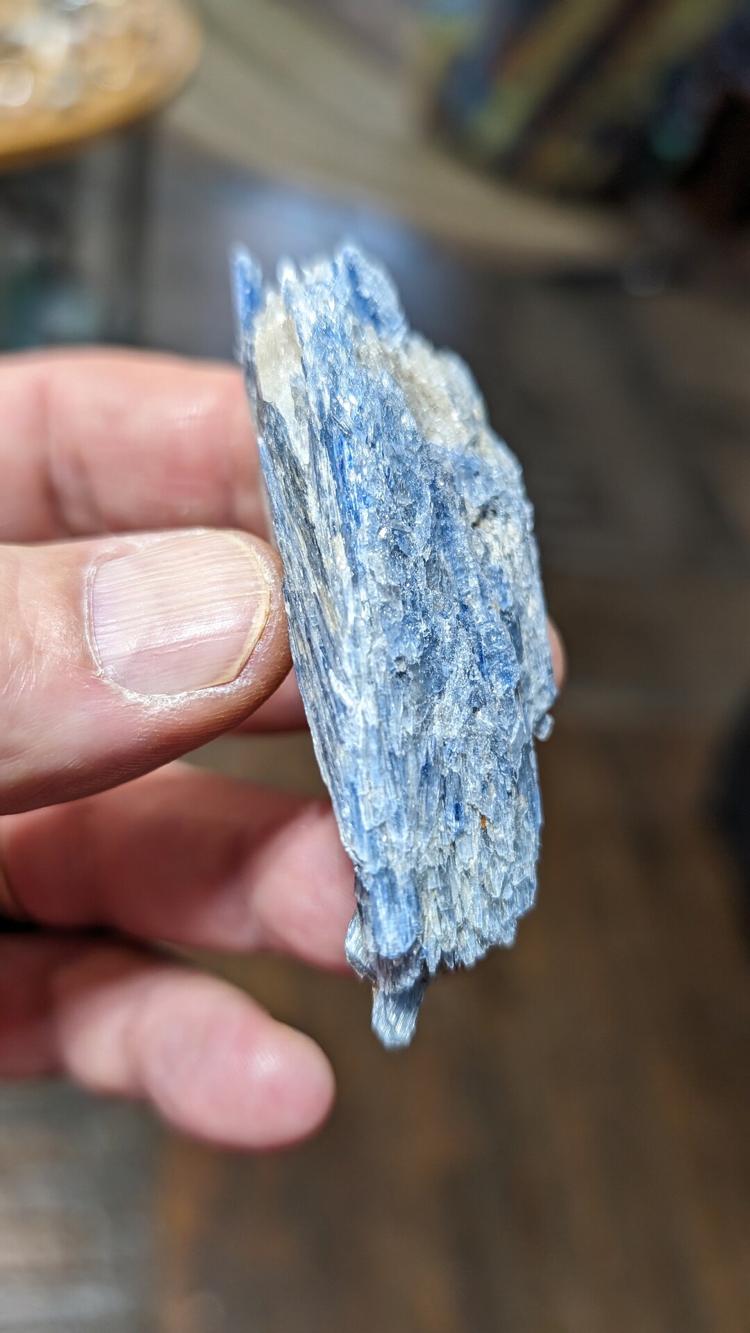 Natural Raw Rough Kyanite Blue Silver Shimmer in Matrix Crystal Stone ...