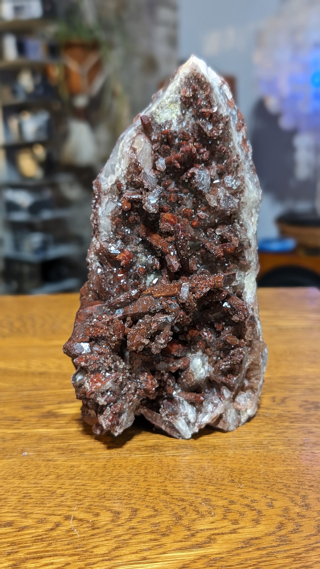 Tangerine Quartz Cluster Point Crystal Red Quartz Record Keeper Druzy ...