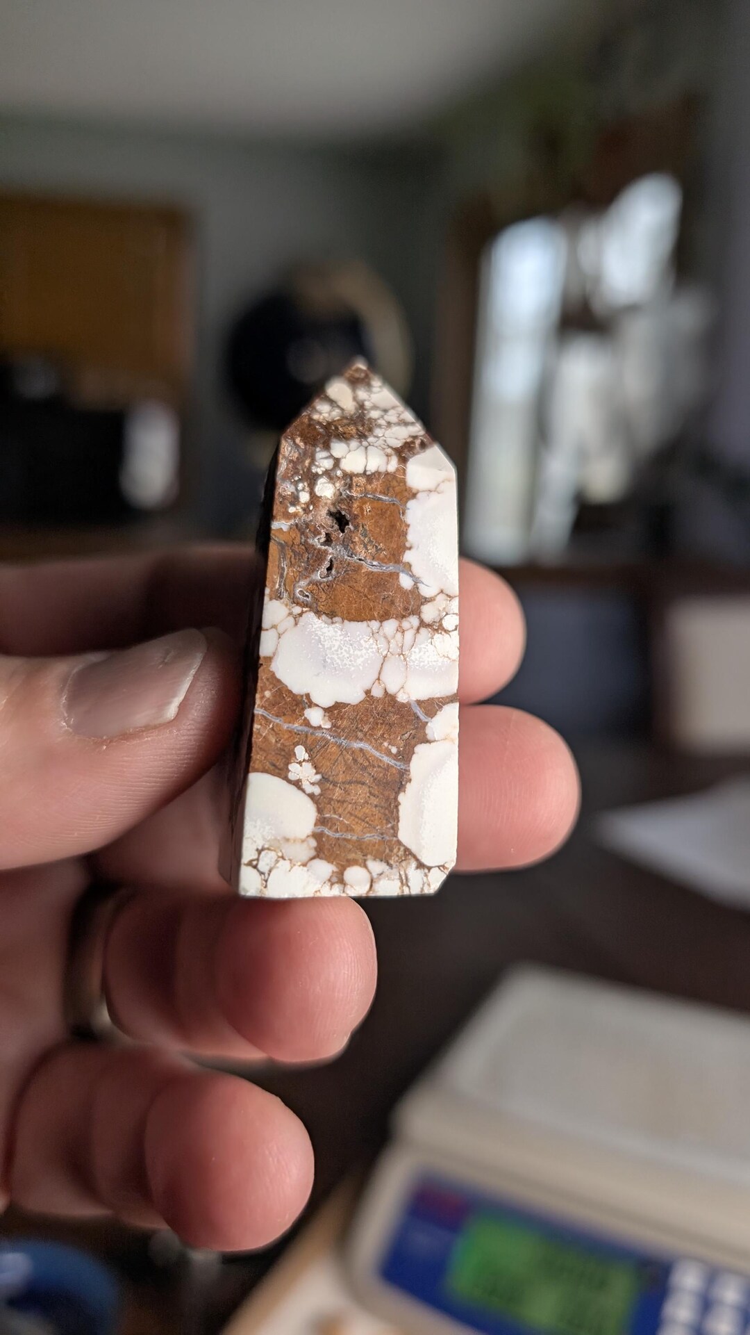 Large Chocolate Jasper Stone Tower Point Druzy Stability Grounding ...