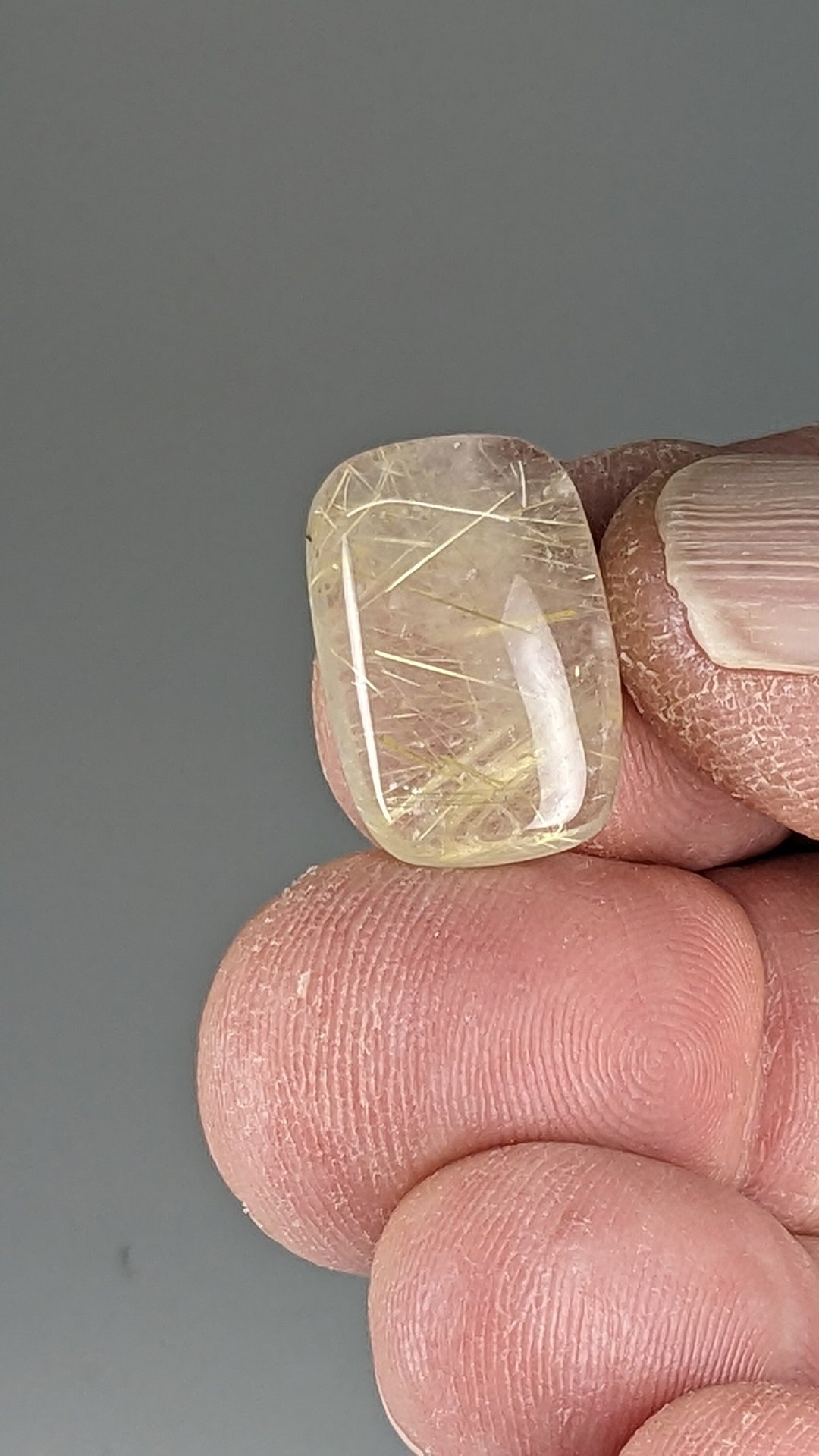Gold Thick Rutilated Quartz Free Form Polished Rutile Quartz Cabochon ...