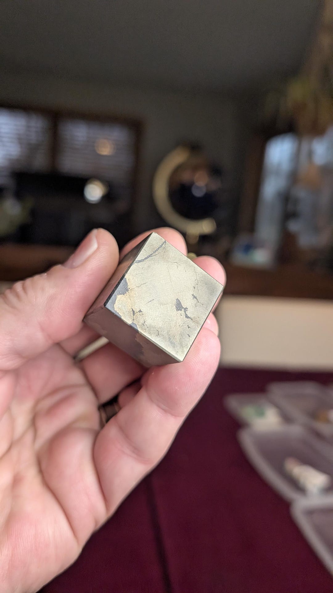 Pyrite Cube Pocket Stone Mineral Protection Stimulating Memory OF308 - Etsy