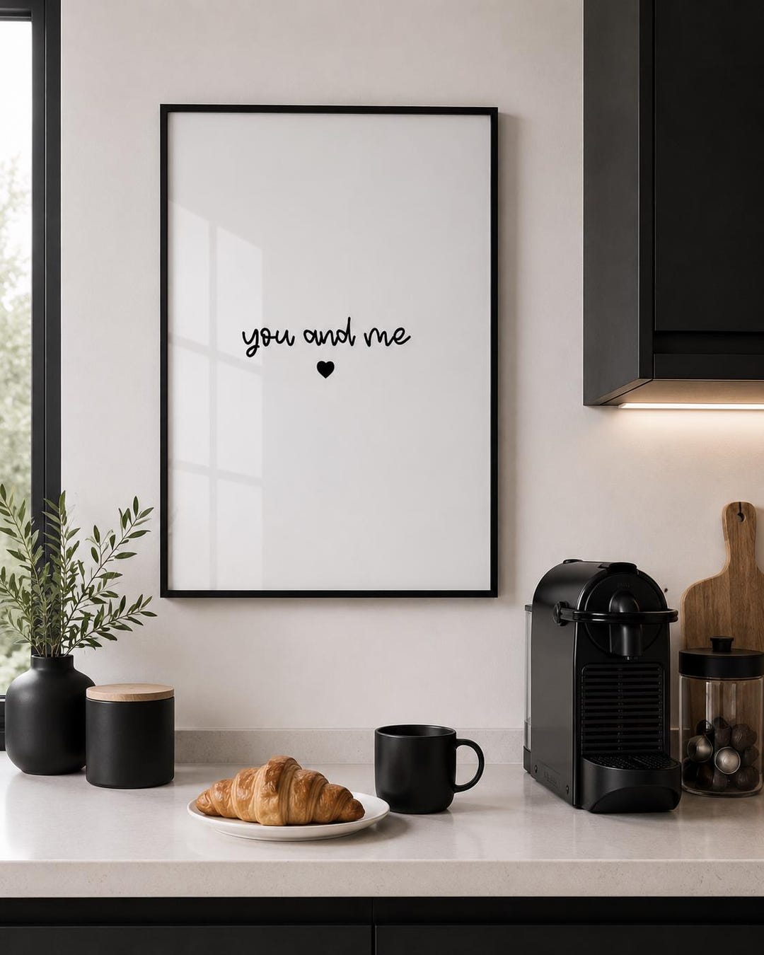 You and Me Printable Wall Art | Minimalist Romantic Poster | Modern ...