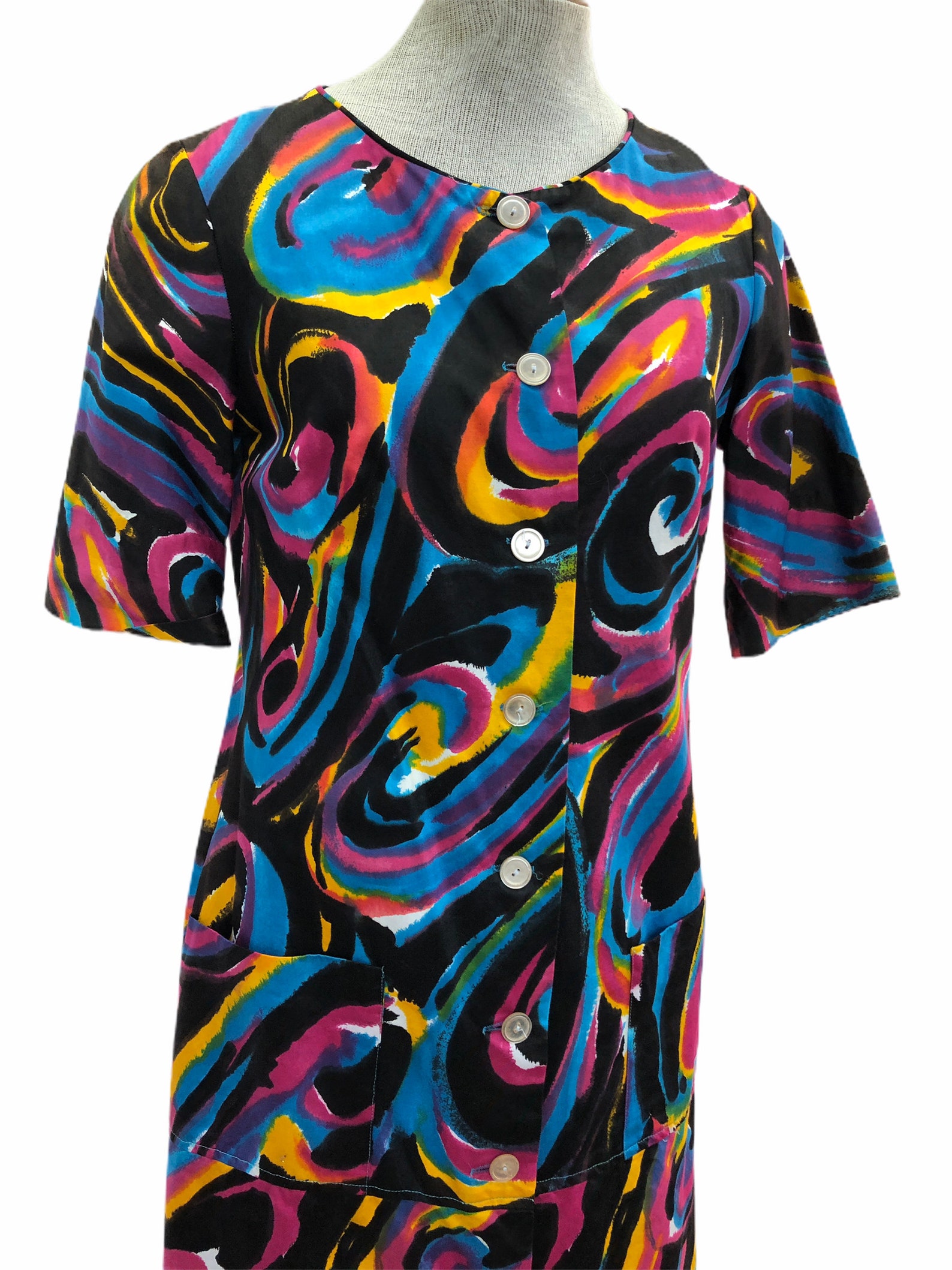 Vintage VTG 1960s 60s Psychedelic Swirl Multicolored Drop - Etsy