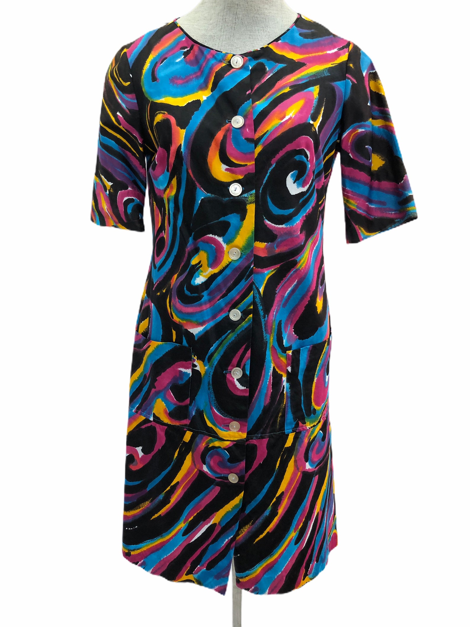 Vintage VTG 1960s 60s Psychedelic Swirl Multicolored Drop - Etsy