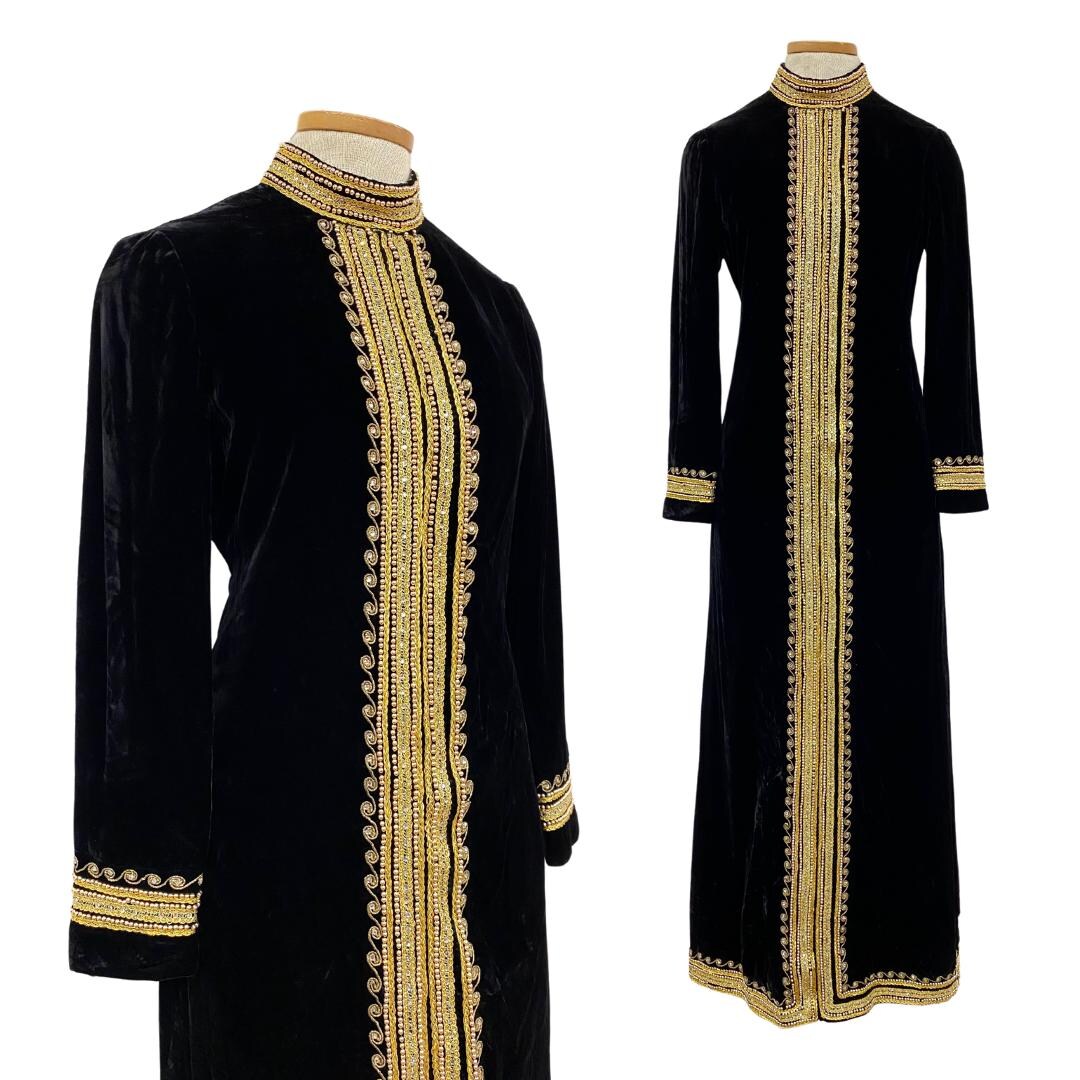 Vtg Vintage 60s Sara Fredricks High End Hand Beaded Crushed Black ...