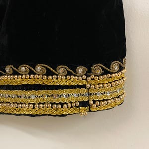 Vtg Vintage 60s Sara Fredricks High End Hand Beaded Crushed Black ...