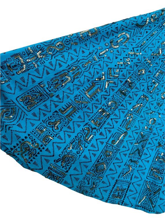 Vtg Vintage 1950s Mexican Block Print Sequin Embroide… - Gem