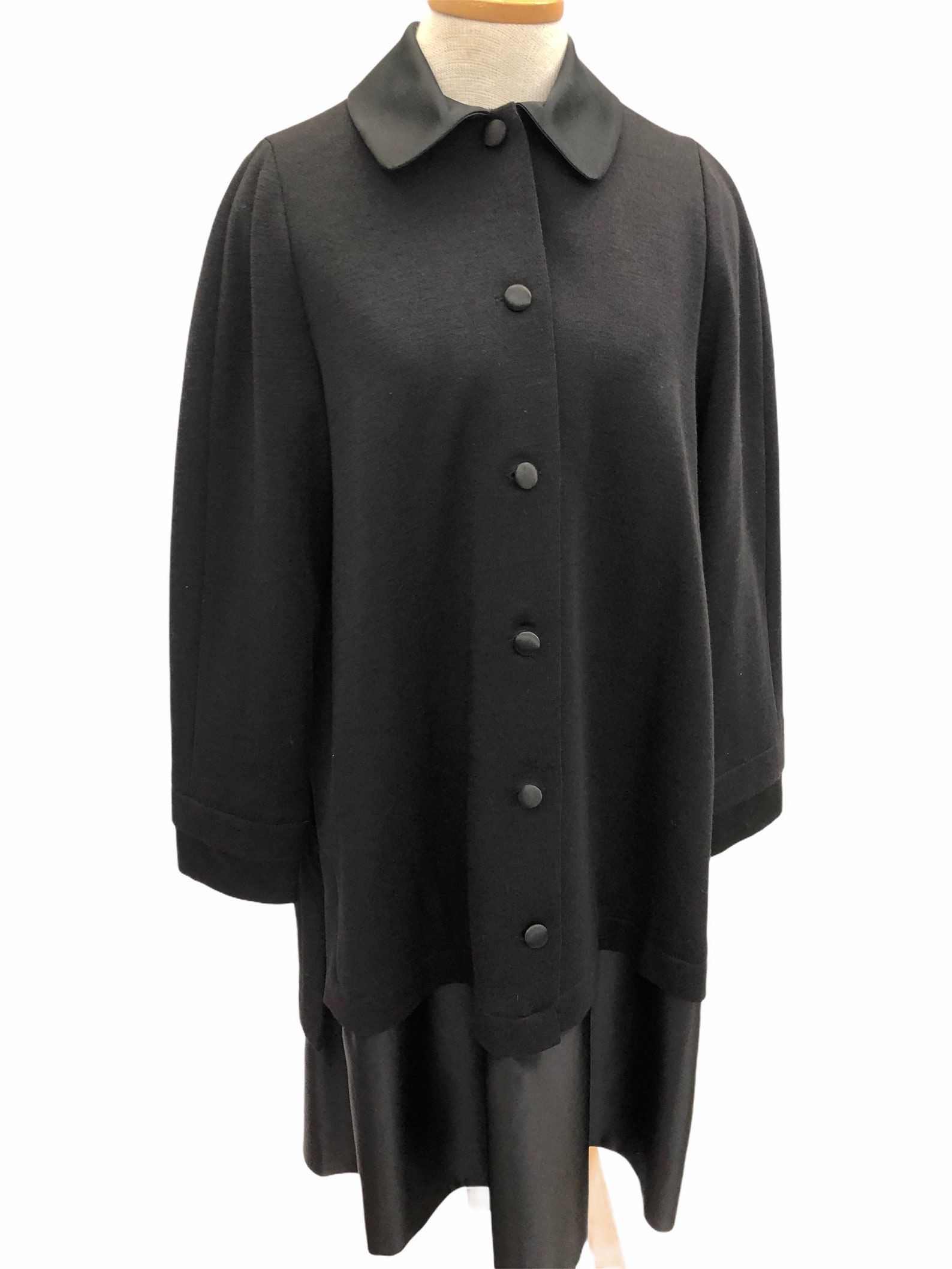 Vintage VTG 80s Mr Beene Geoffrey Beene Black Wool Silk Long - Etsy