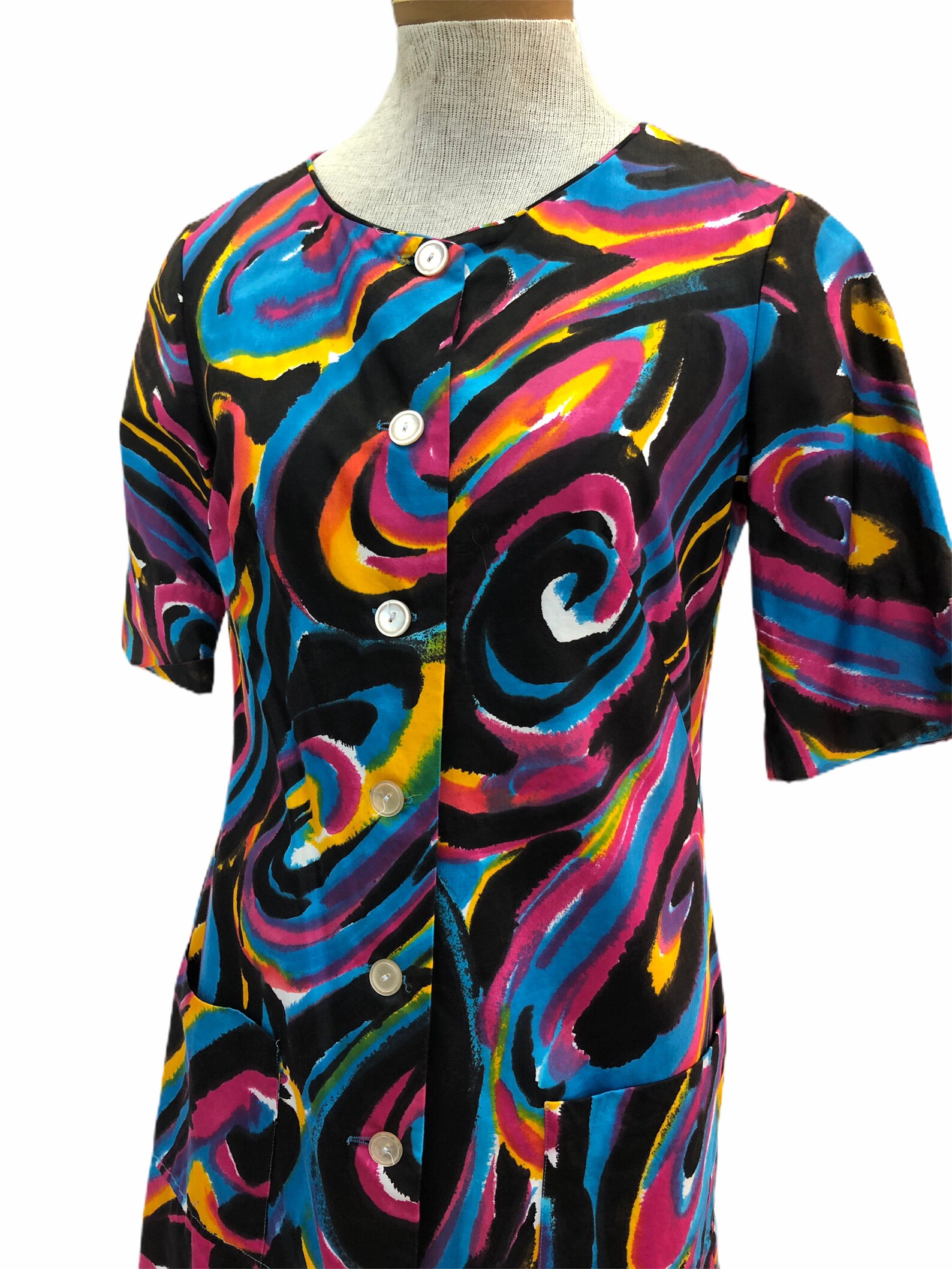 Vintage VTG 1960s 60s Psychedelic Swirl Multicolored Drop - Etsy