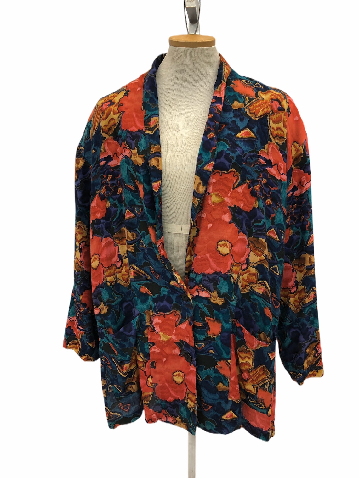 Vintage VTG 1980s 80s Multicolored Oversized Patterned Blazer | Etsy