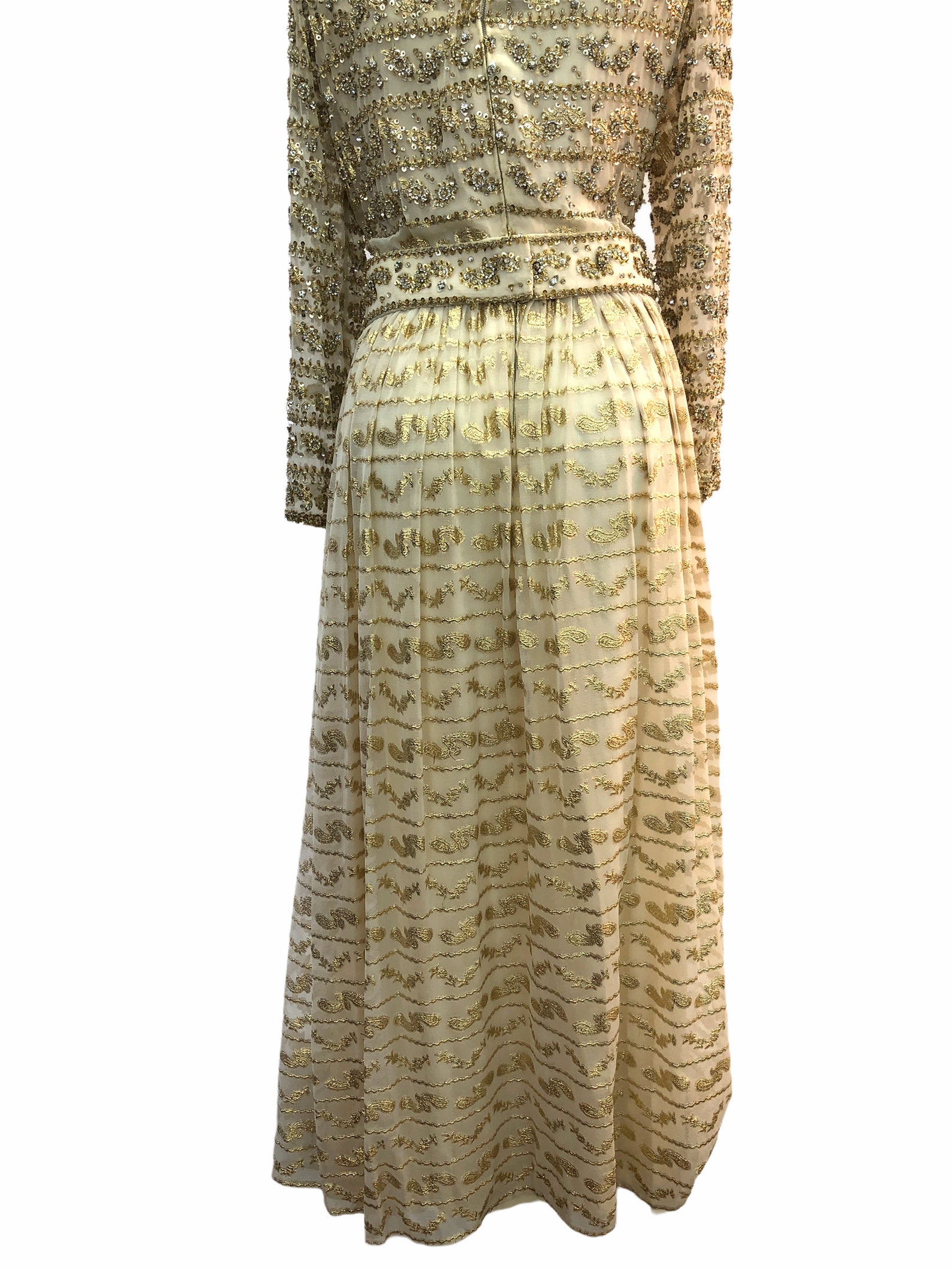 Vintage 70s Harvey Berin Beige Gold Beaded Rhinestone Semi - Etsy