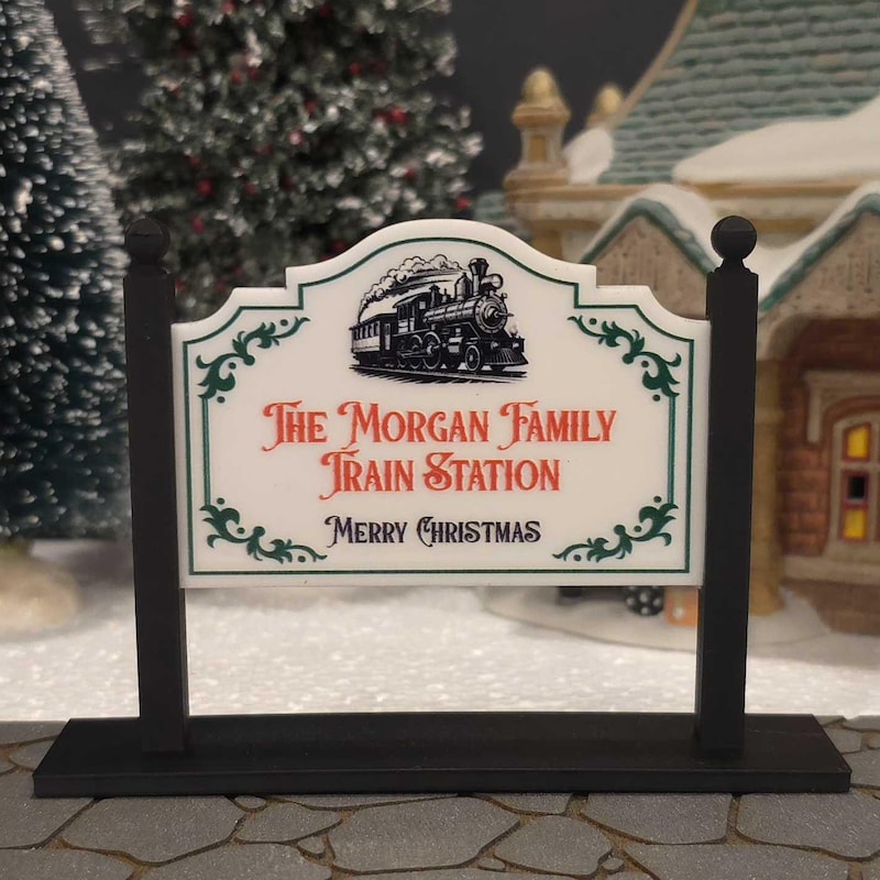 Train Christmas Village Set - Etsy