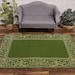 Green Dollhouse Rug, 1:12 Scale Rug, Miniature Rectangular Floor Rug - Etsy