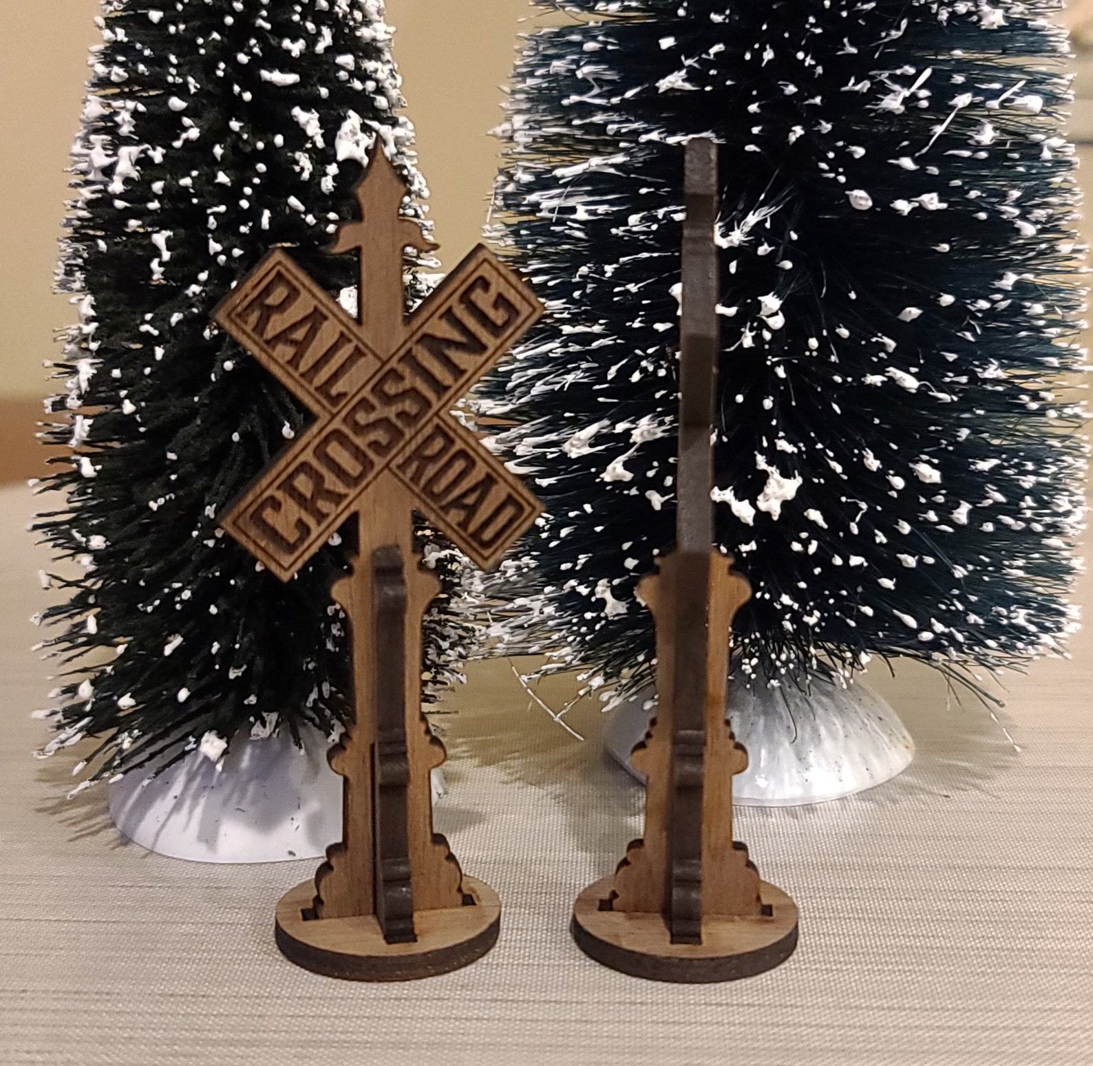 Christmas Village Rail Road Crossing Sign Christmas Village | Etsy