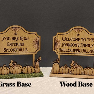Custom Halloween Village Sign, Welcome to Our Village Sign, Halloween ...