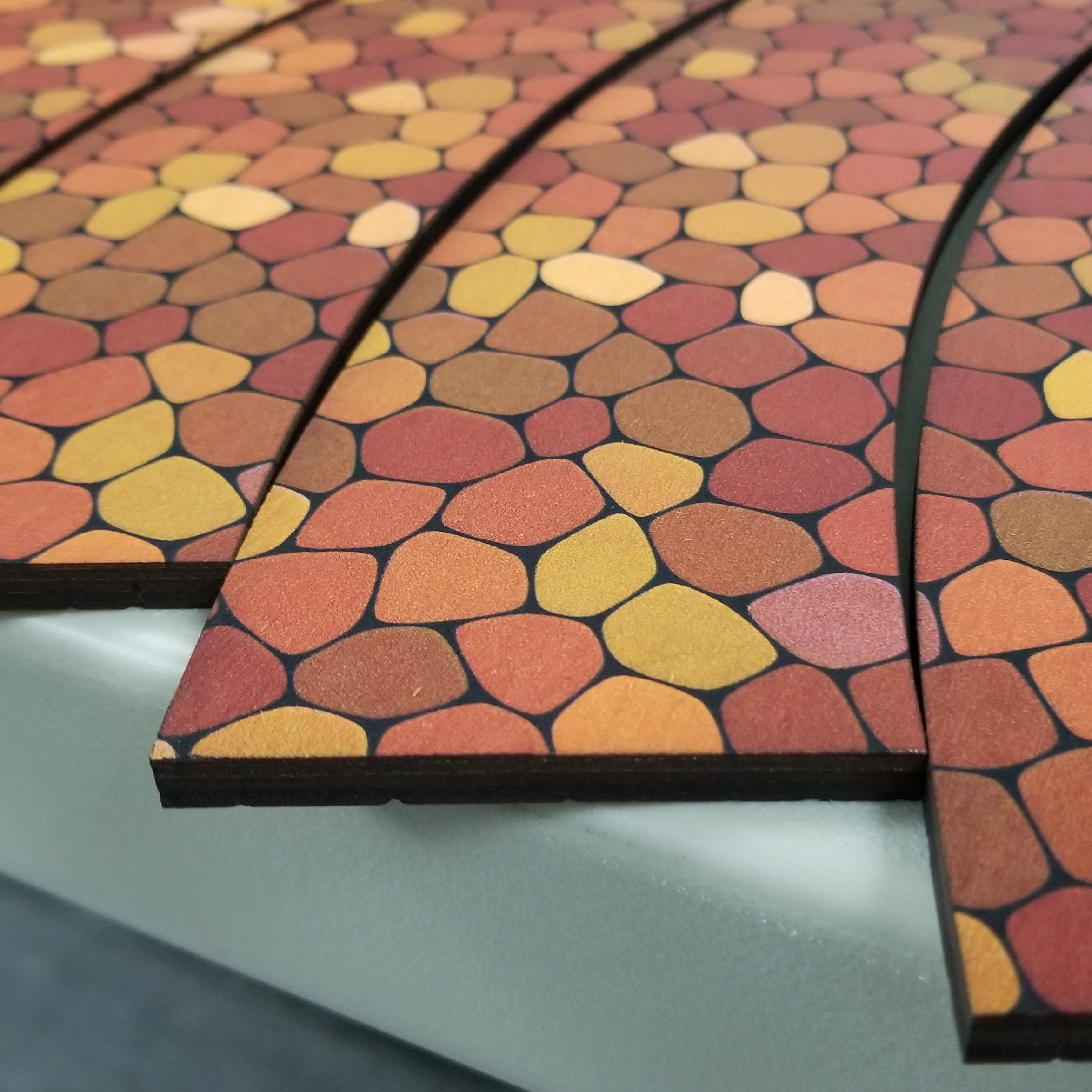 Red Cobblestone Pathways for Christmas Village, Miniature Walkways ...