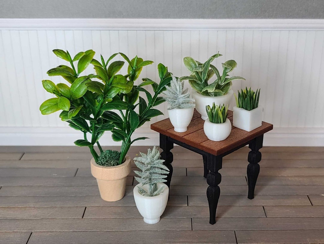 Miniature Dollhouse Potted Plants, Mini House Plants, 1:12 Scale ...