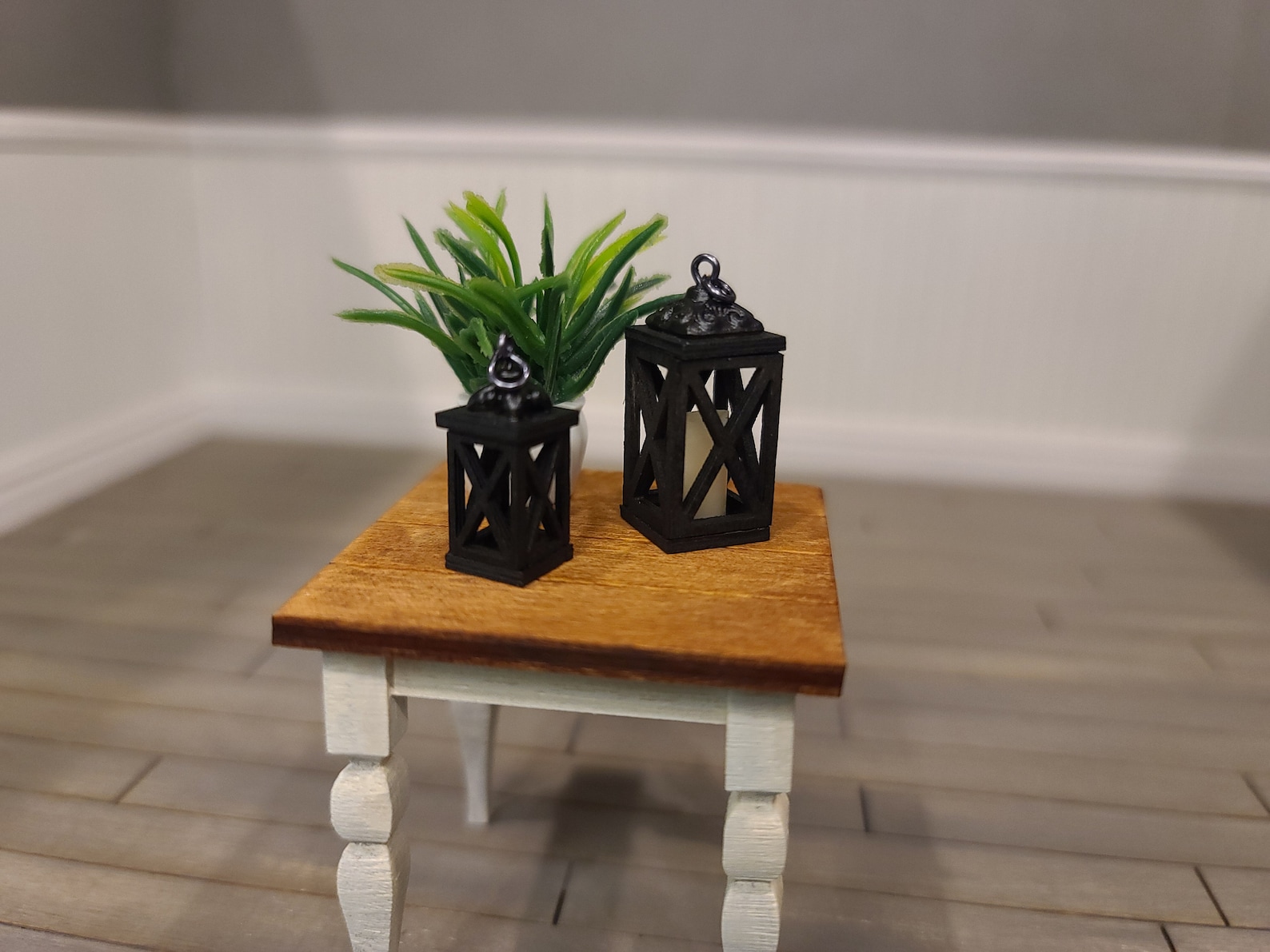 Miniature Lantern Dollhouse Lantern Wrought Iron Look - Etsy