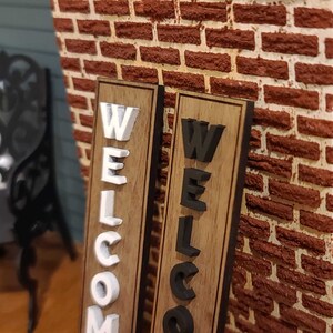 Miniature Welcome Sign for Porch/patio , 1:12 Dollhouse Sign, Dollhouse ...