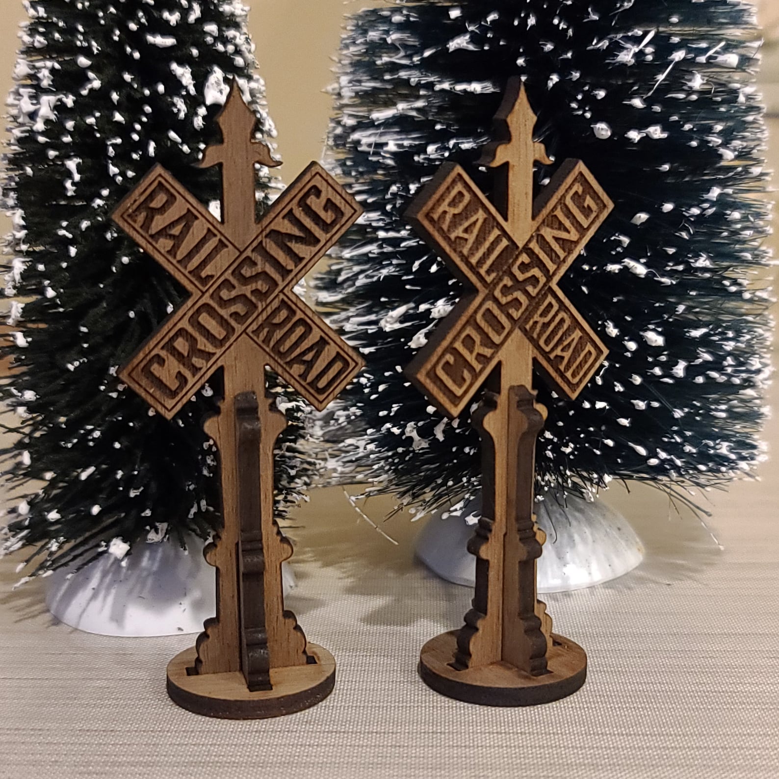 Christmas Village Rail Road Crossing Sign Christmas Village | Etsy